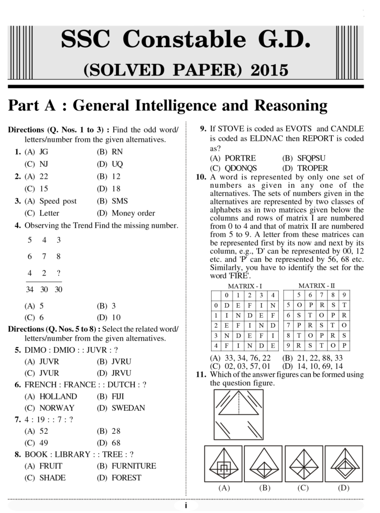 SSC Constable (GD) Exam Solved Papers and Model Papers - Amar Ujala Udaan