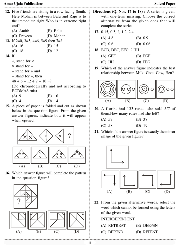 SSC Constable (GD) Exam Solved Papers and Model Papers - Amar Ujala Udaan